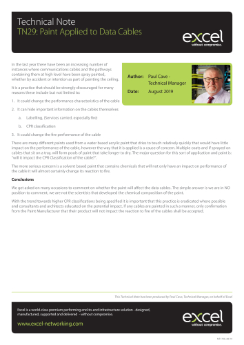 Excel Technical Notes